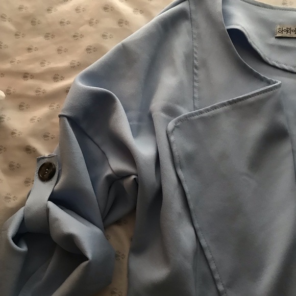 Jackets & Coats | Baby Blue Light Coat | Poshmark